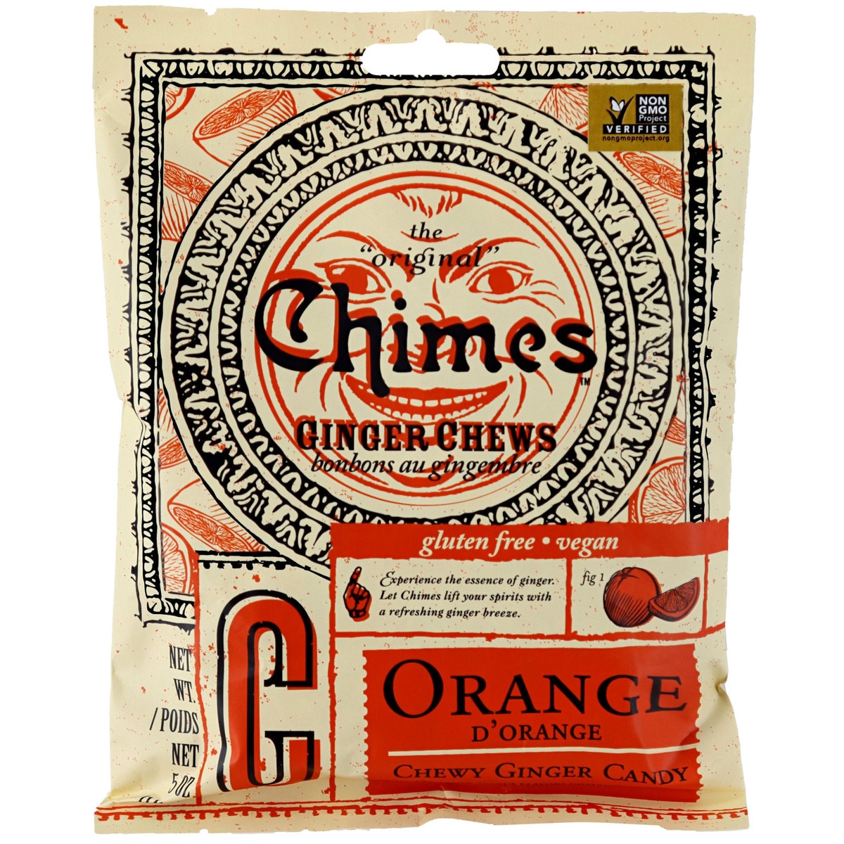 Chimes Orange Ginger Chews - 5 Oz. Bag