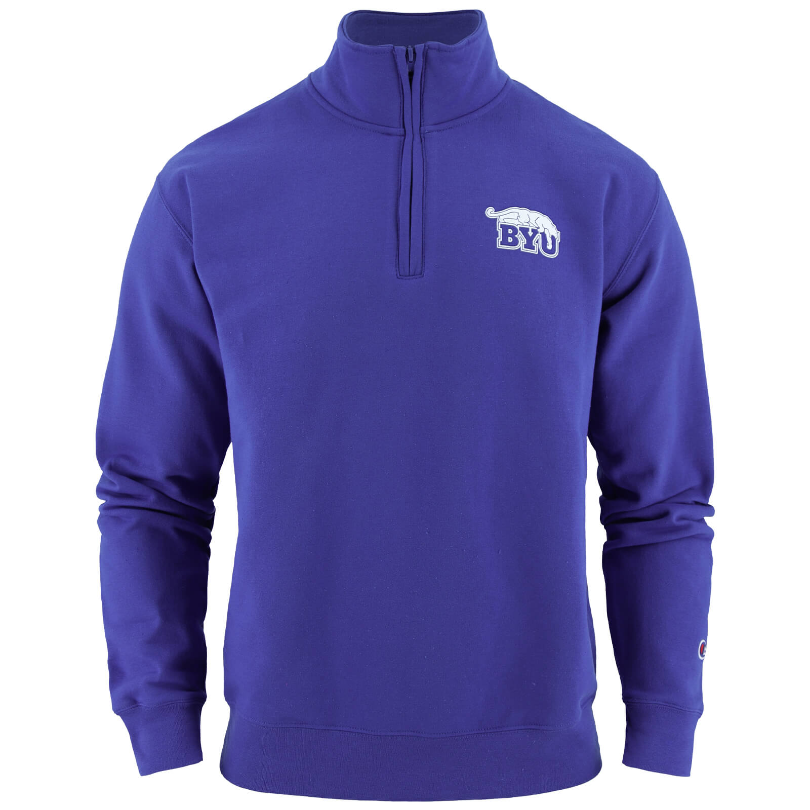 Retro Cougar Over BYU 1/4 Zip Pullover - Champion