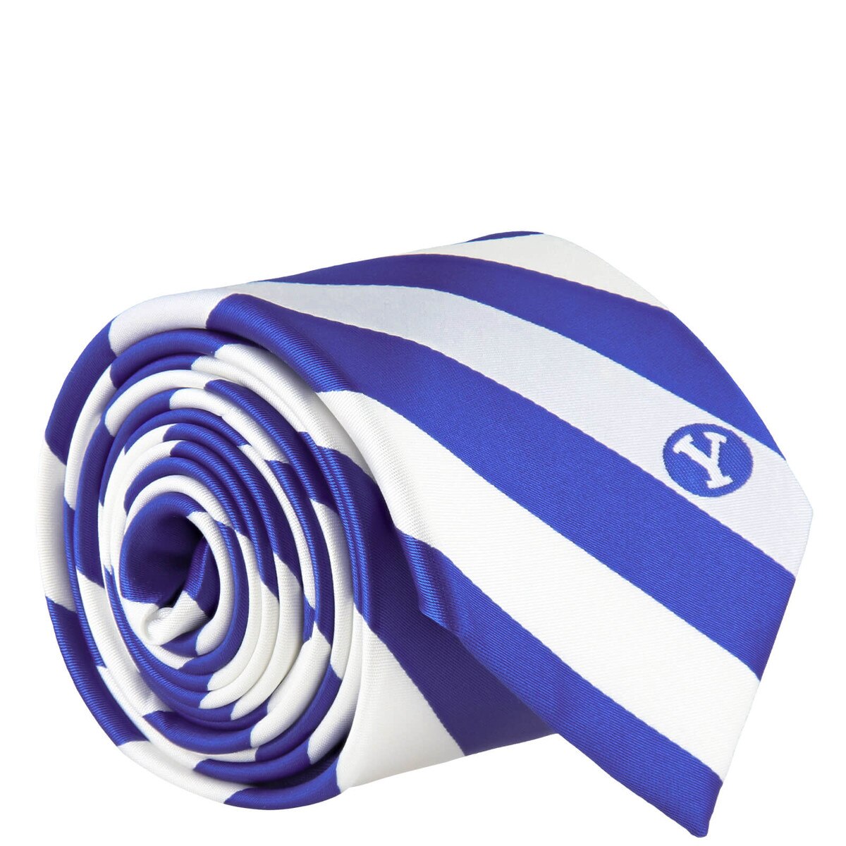 Oval Y Stripe BYU Tie - Brigham Supply Company