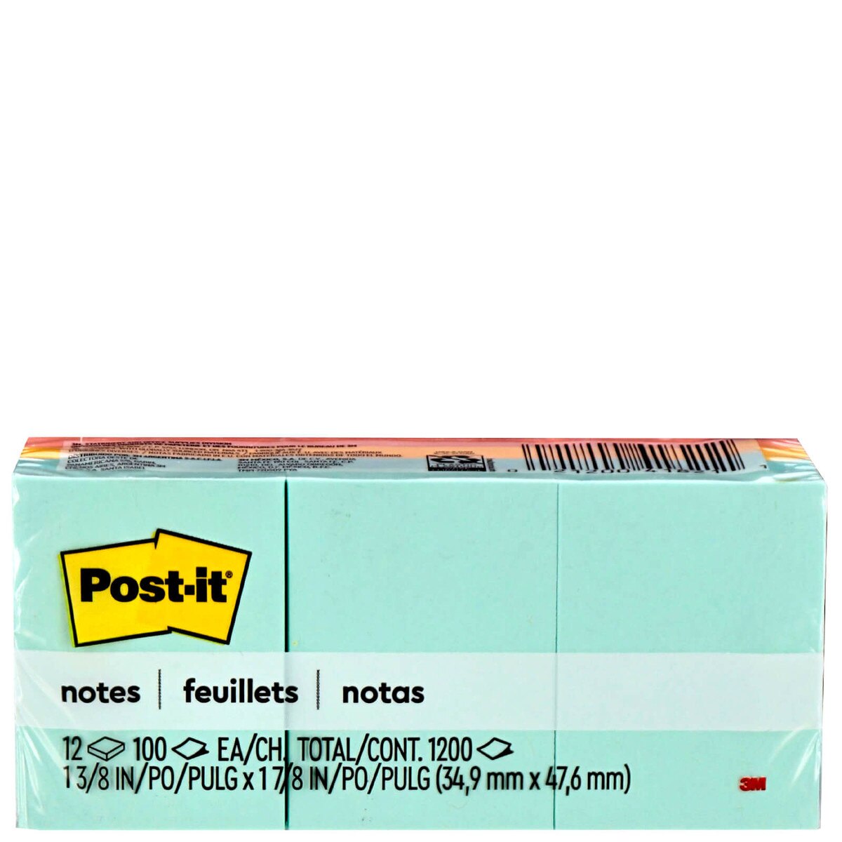 Mini Neon Post-it Sticky Notes - 12 Count