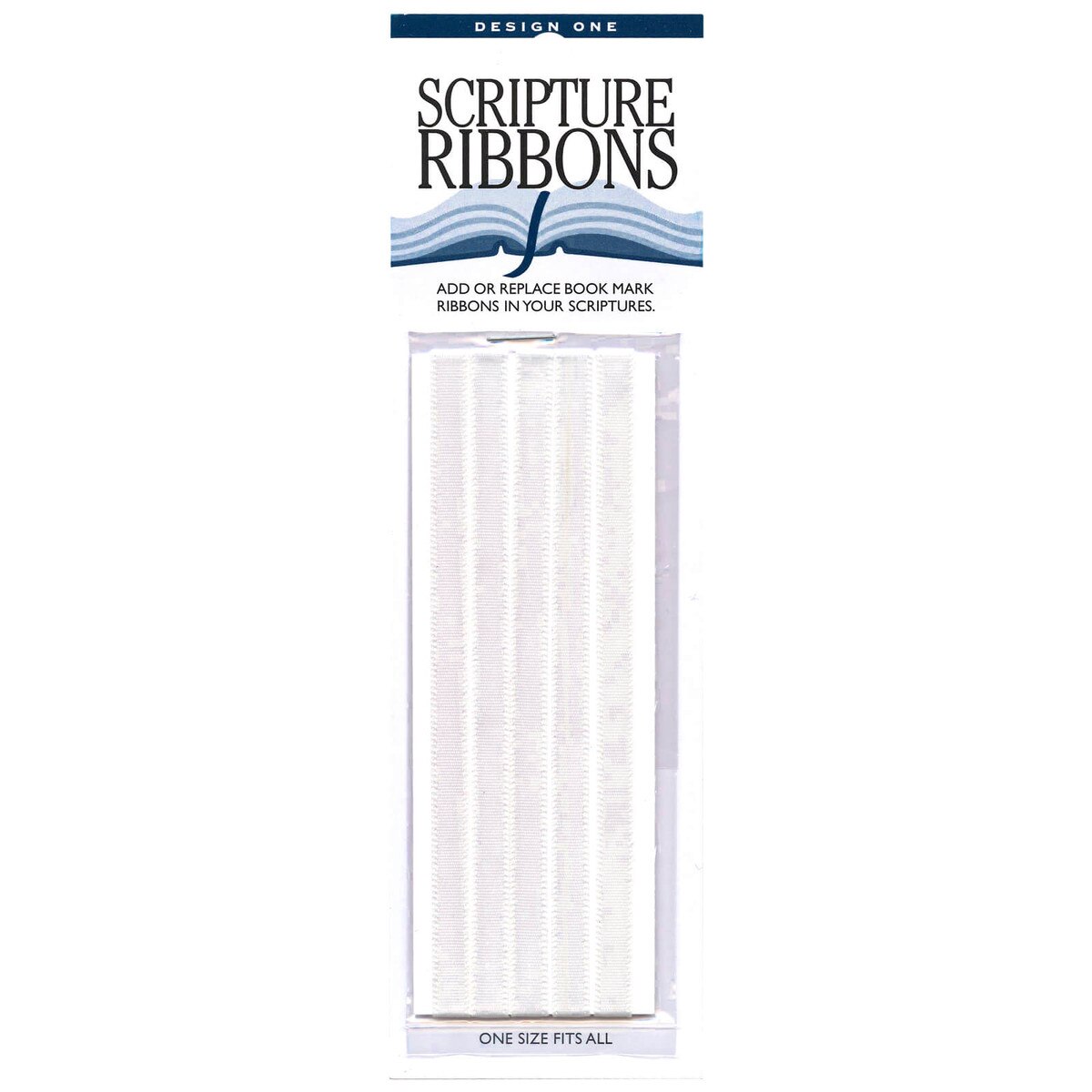 White Scripture Ribbons